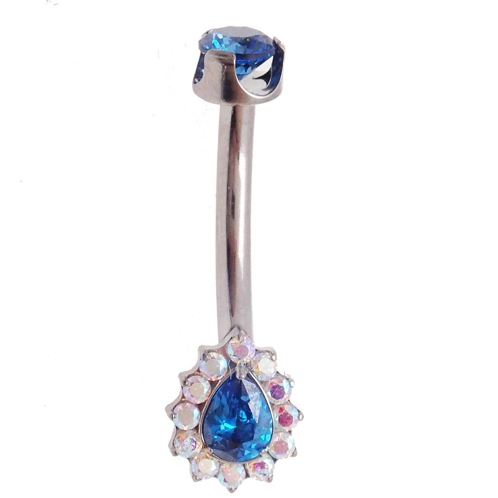 Titanium Sapphire Blue Navel Curve – magpie body jewelry